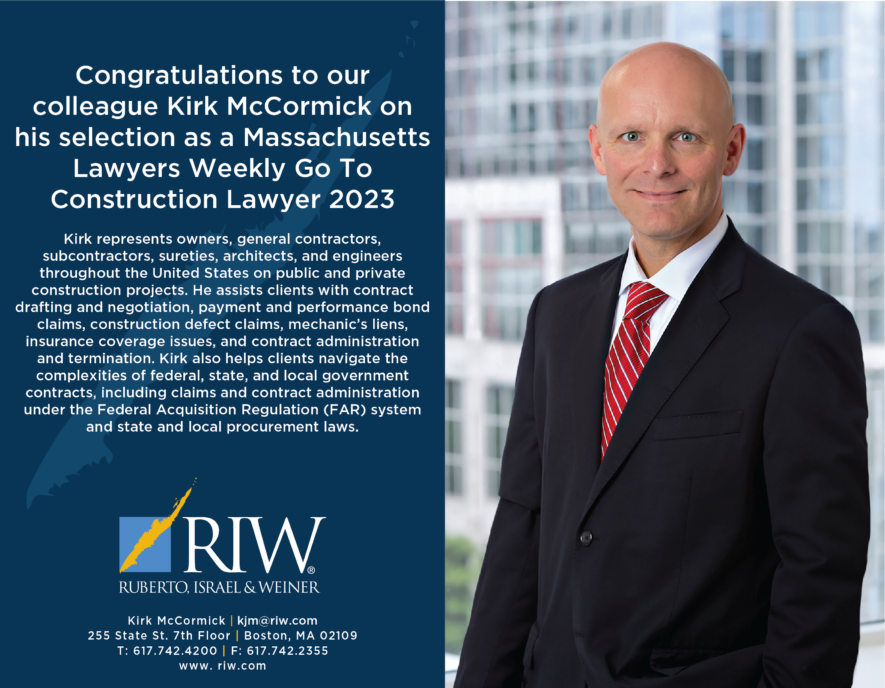 Kirk McCormick Named a Go-To Construction Lawyer by Massachusetts ...